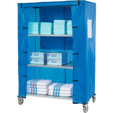 Nexel Linen Service Cart, Solid Galvanized Steel, 69 in H, 24 in W 436932 | Zoro